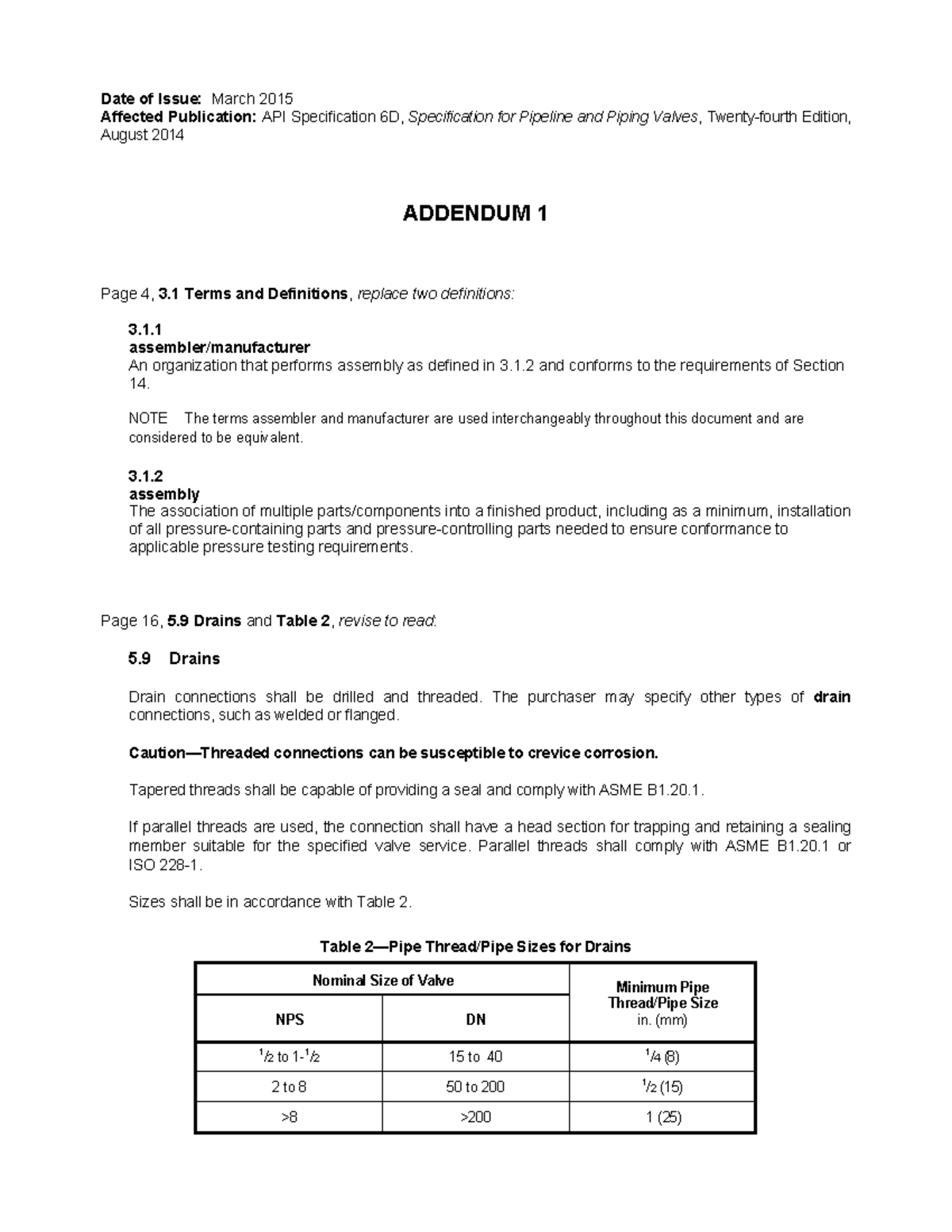 API 6D 2014 - norma especifica para cañerías y válvulas de petróleo ...