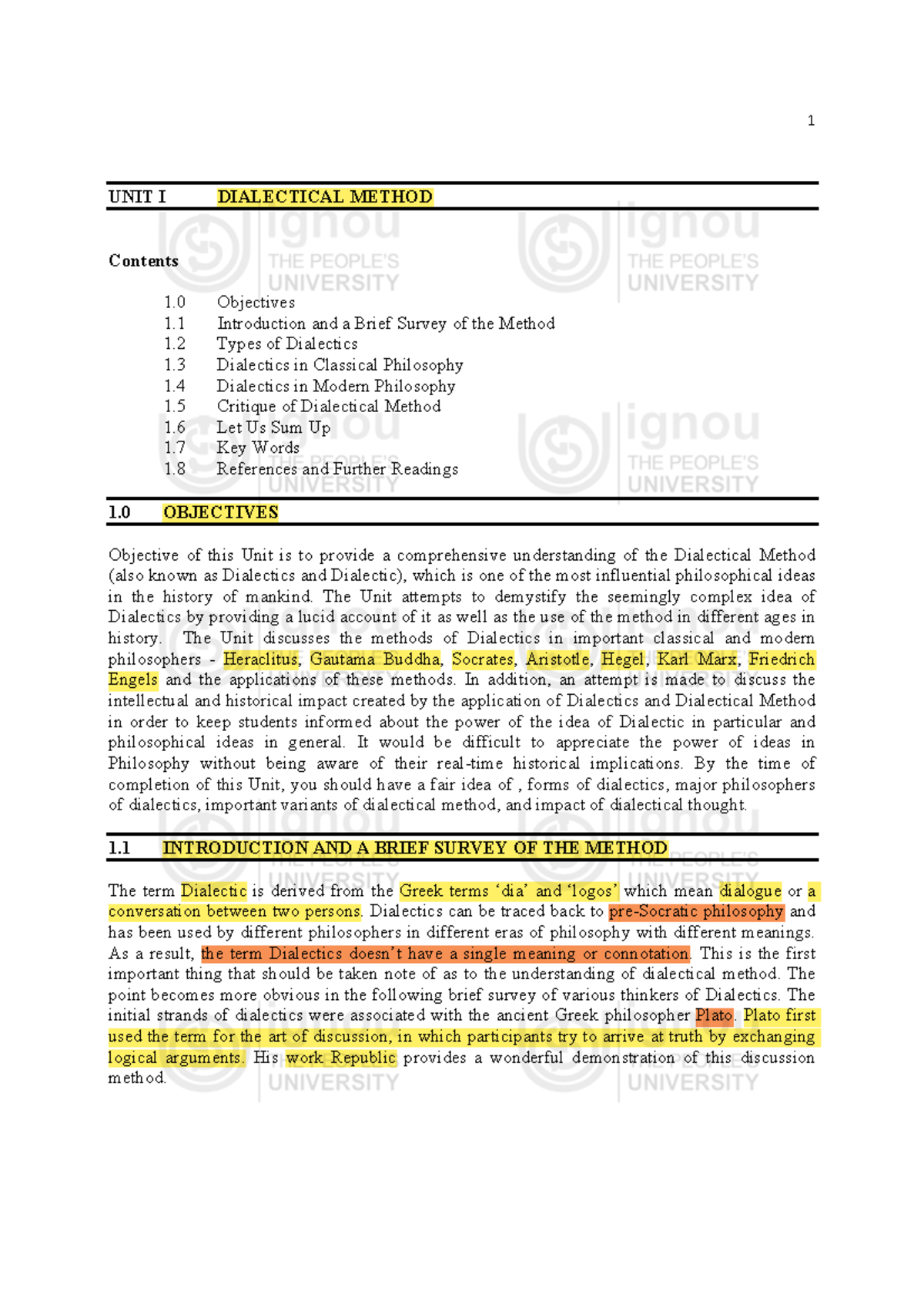 2 3 Dialectics - for research methodology - 1 UNIT I DIALECTICAL METHOD ...