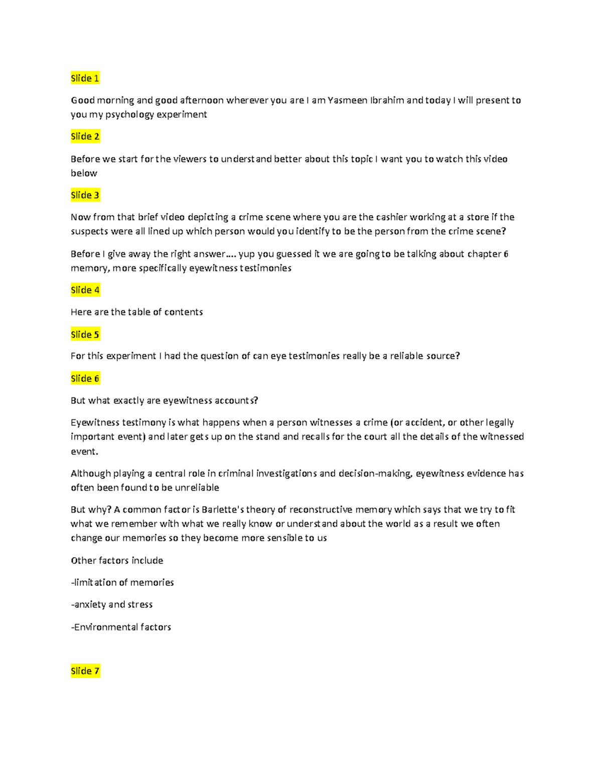 Script that isnt really that beneficial - Slide 1 Good morning and good ...