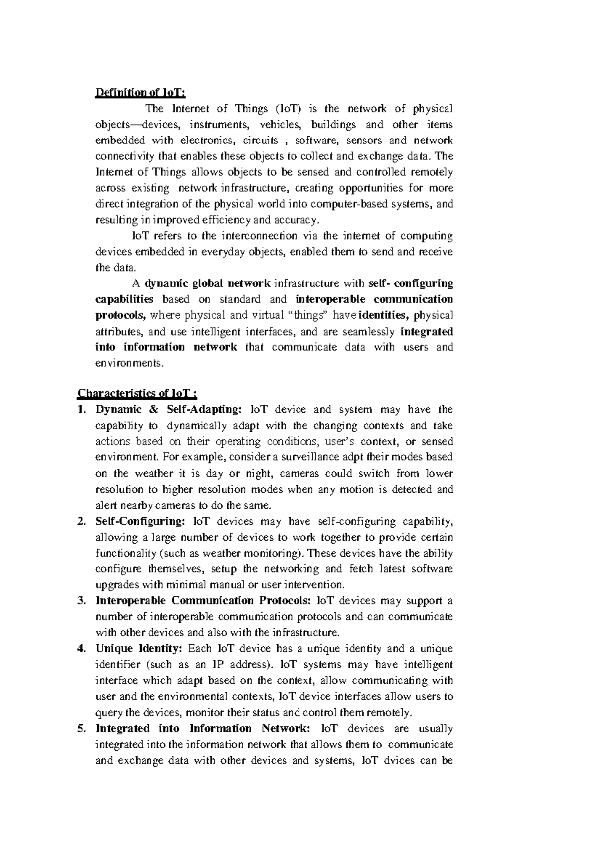 IOT and communication protocols - Definition of IoT: The Internet of ...