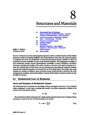 Mechanical System Modeling in Mechatronic Systems - Studocu
