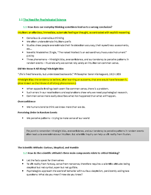 Unit 2 Psychology Project - Unit 2 Psychology Project: You will use ...
