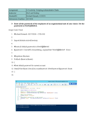 CYB 300 Mod 5-2 Milestone Richard Renault - I. CYB 300 Milestone Three ...