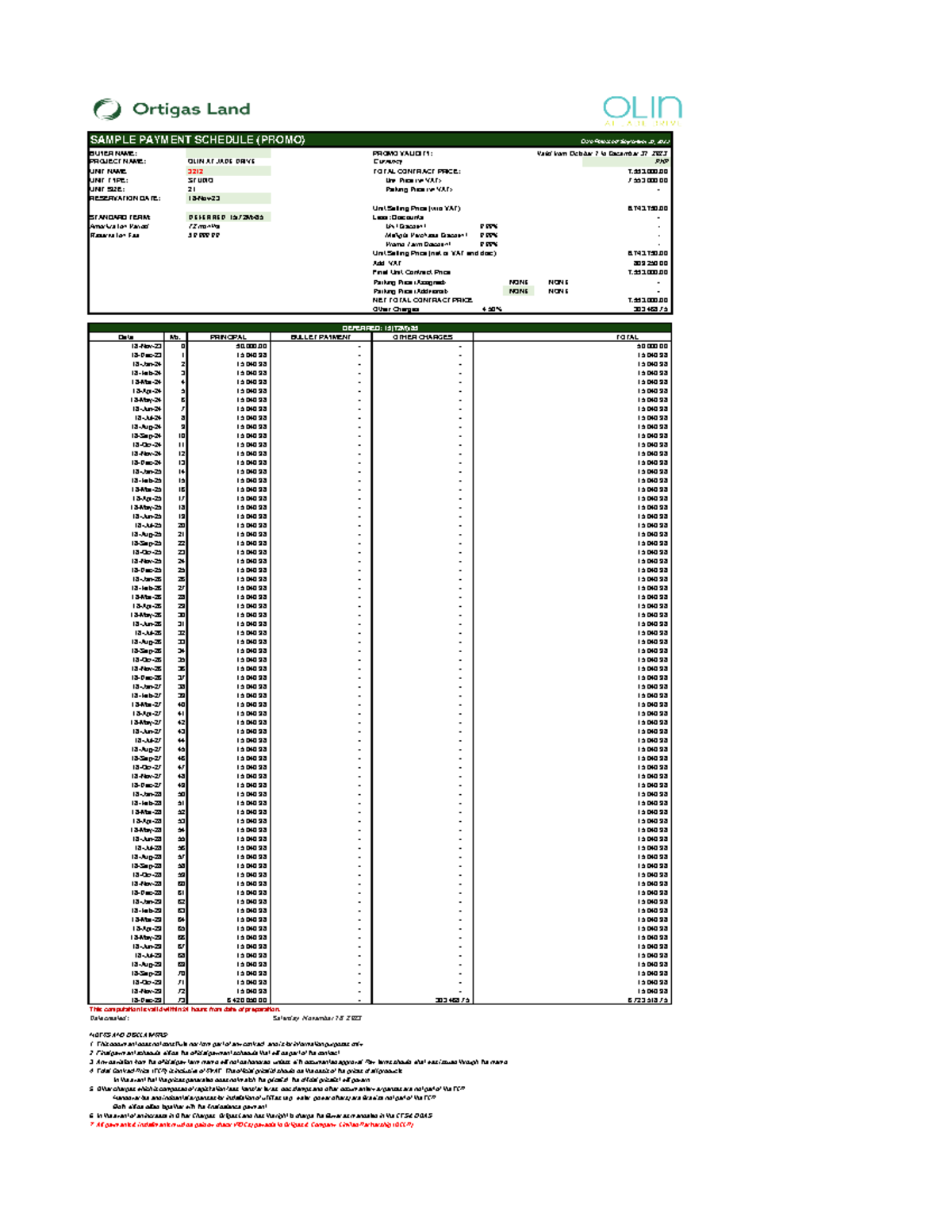 OLIN Studio 15 85 Terms - SDAFSWEGERHERTRTYJTYJKGH - BUYER NAME ...