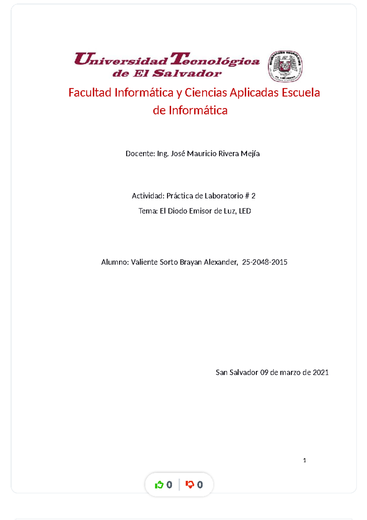 Pr-ctica-no-2-ele1- Facultad Informática y Ciencias Aplicadas Escuela de Informática Docente ...