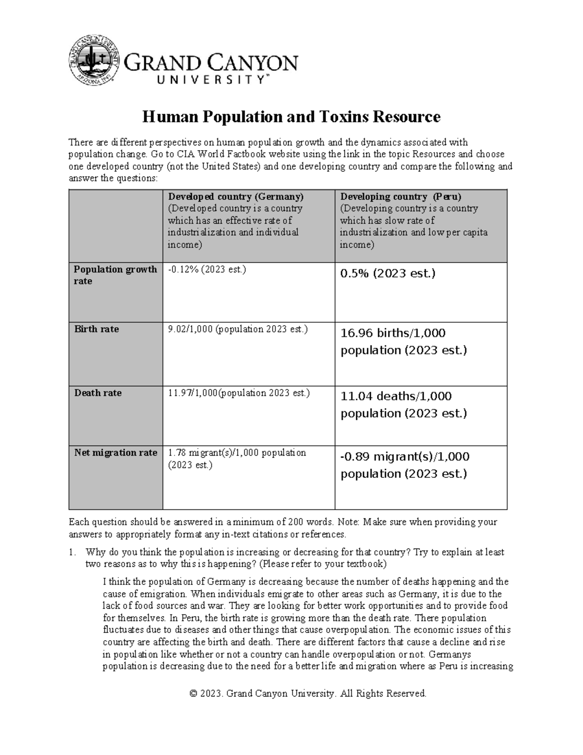 BIO 220 RS Human Populations And Toxins - Human Population and Toxins ...