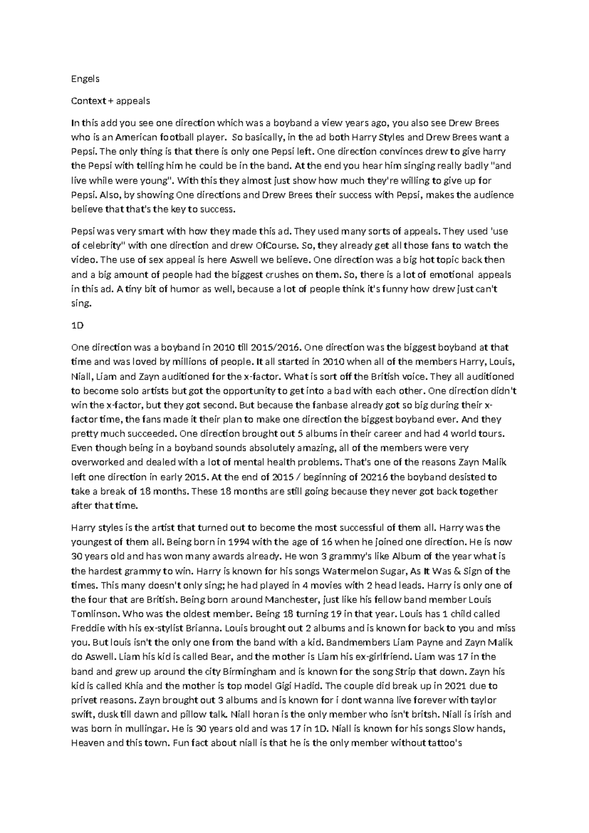 Engels - dit moest ik ergens neer zetten. dit is een presentatie verslag - Engels Context ...