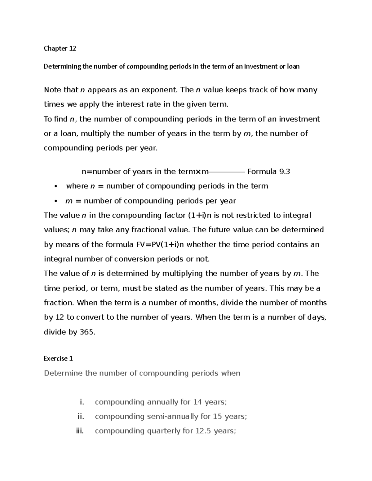 Chapter 12 - Lecture notes 12 - Chapter 12 Determining the number of ...
