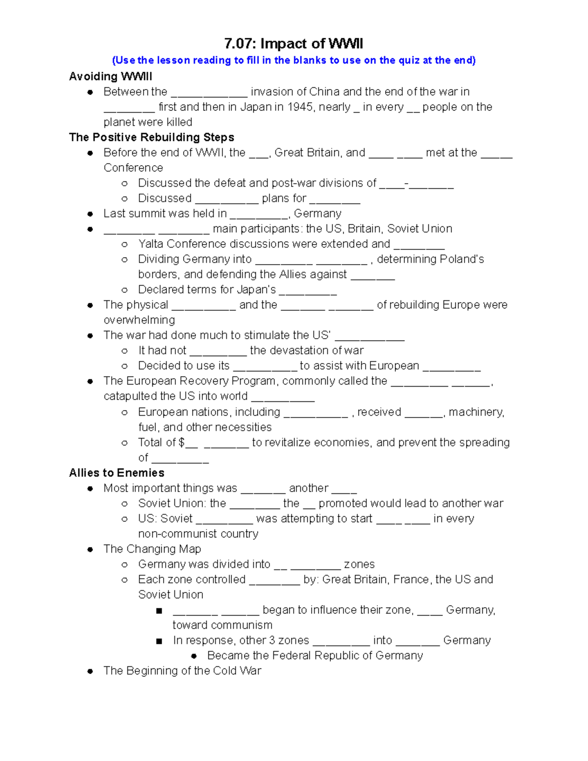 7.07 WH Student Notes - 8.03 Solutions Lab - 7: Impact of WWII (Use the ...