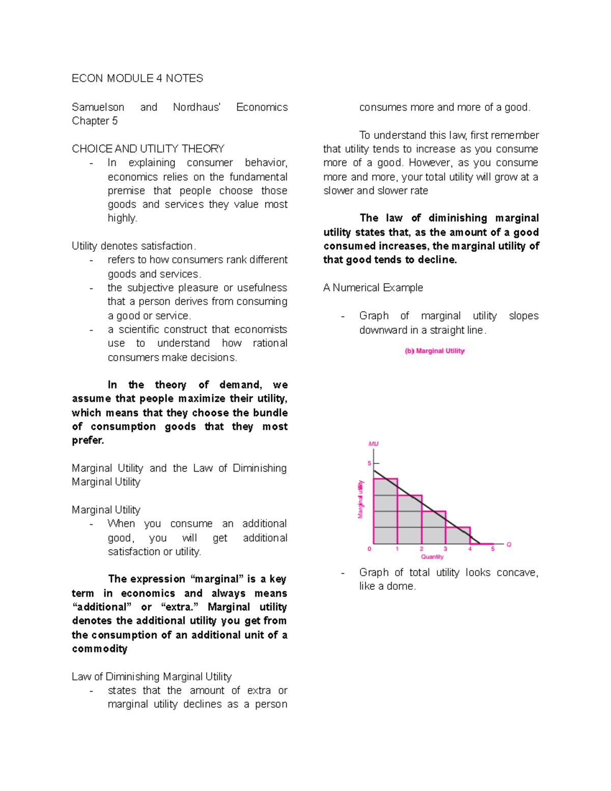 ECON Module 4 Notes - ECON MODULE 4 NOTES Samuelson and Nordhaus ...