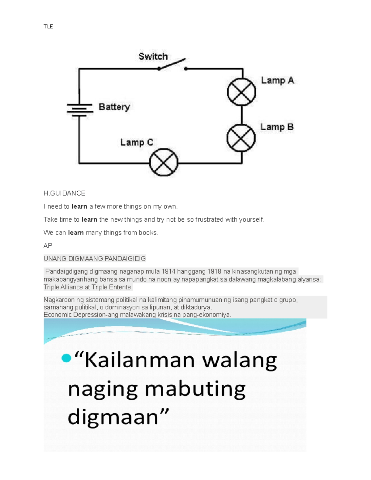 TLE - All about tech and science - TLE H I need to learn a few more ...