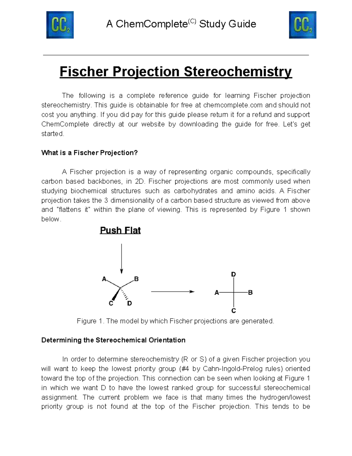 Fischer Projection Stereochemistry Guide - A ChemComplete(C) Study ...