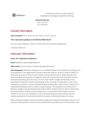 Module 3 Practice Problems BIO&BCH3170 FALL 2020 Solutions - Module 3 - RNA Structure and - Studocu