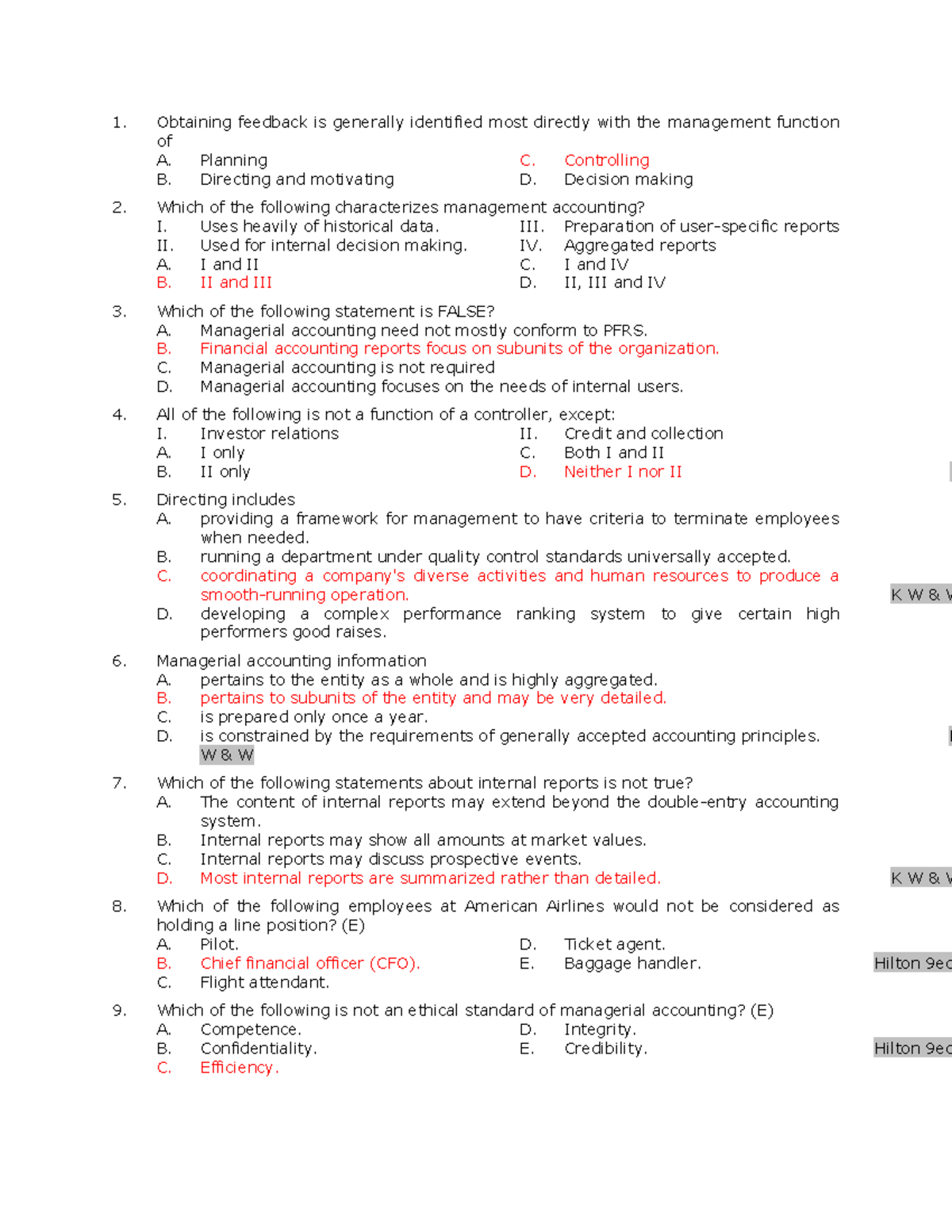 MAS QUIZ 2- QUESTIONS WITH ANSWERS - Obtaining feedback is generally ...