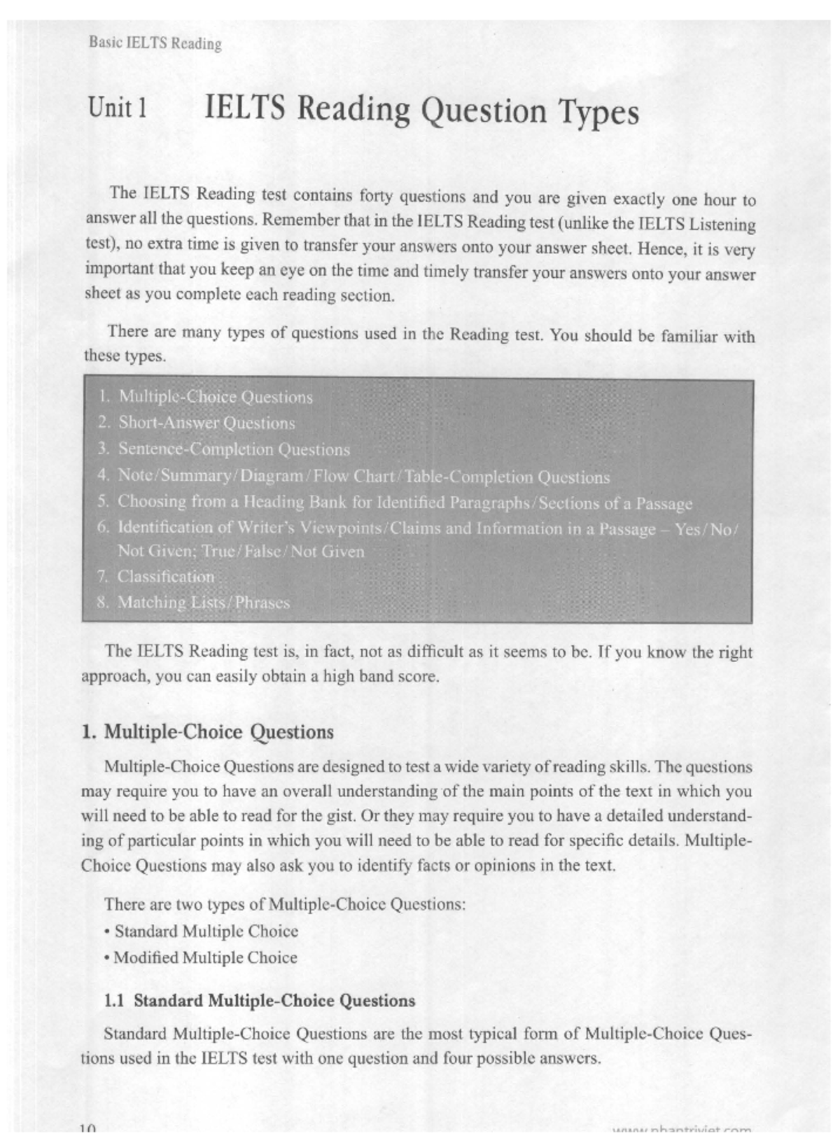 Ielts ELE - Reading Unit 1 - Basic IELTS Reading Unit 1 IELTS Reading ...