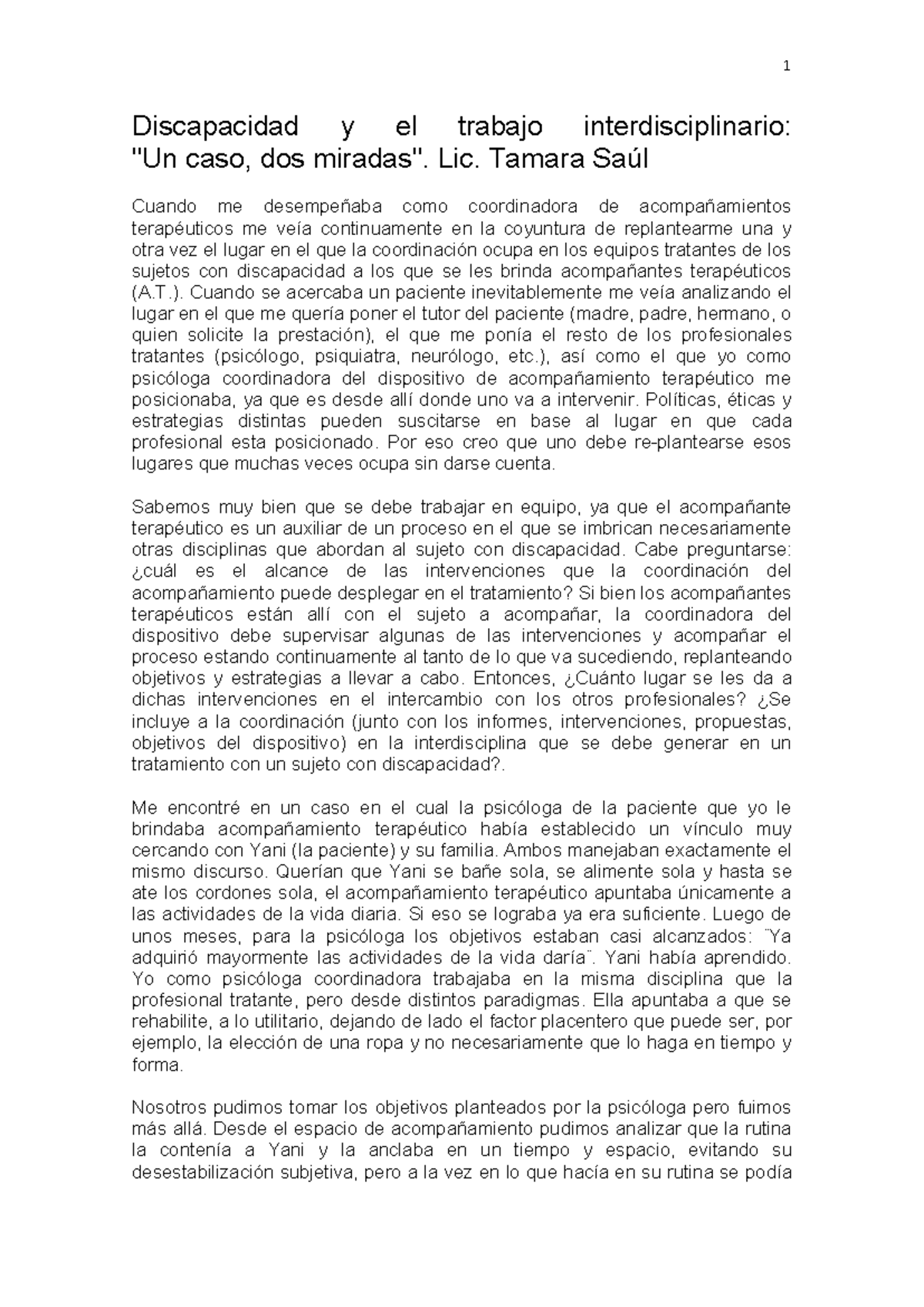 AT interdisciplina discapacidad - 1 Discapacidad y el trabajo ...