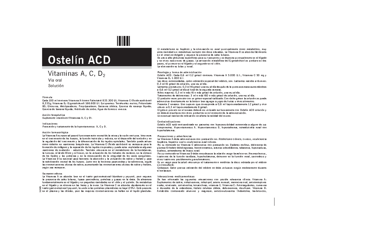 P 000001123202 - apuntes - Vitaminas A, C, D 2 Vía oral Solución ...