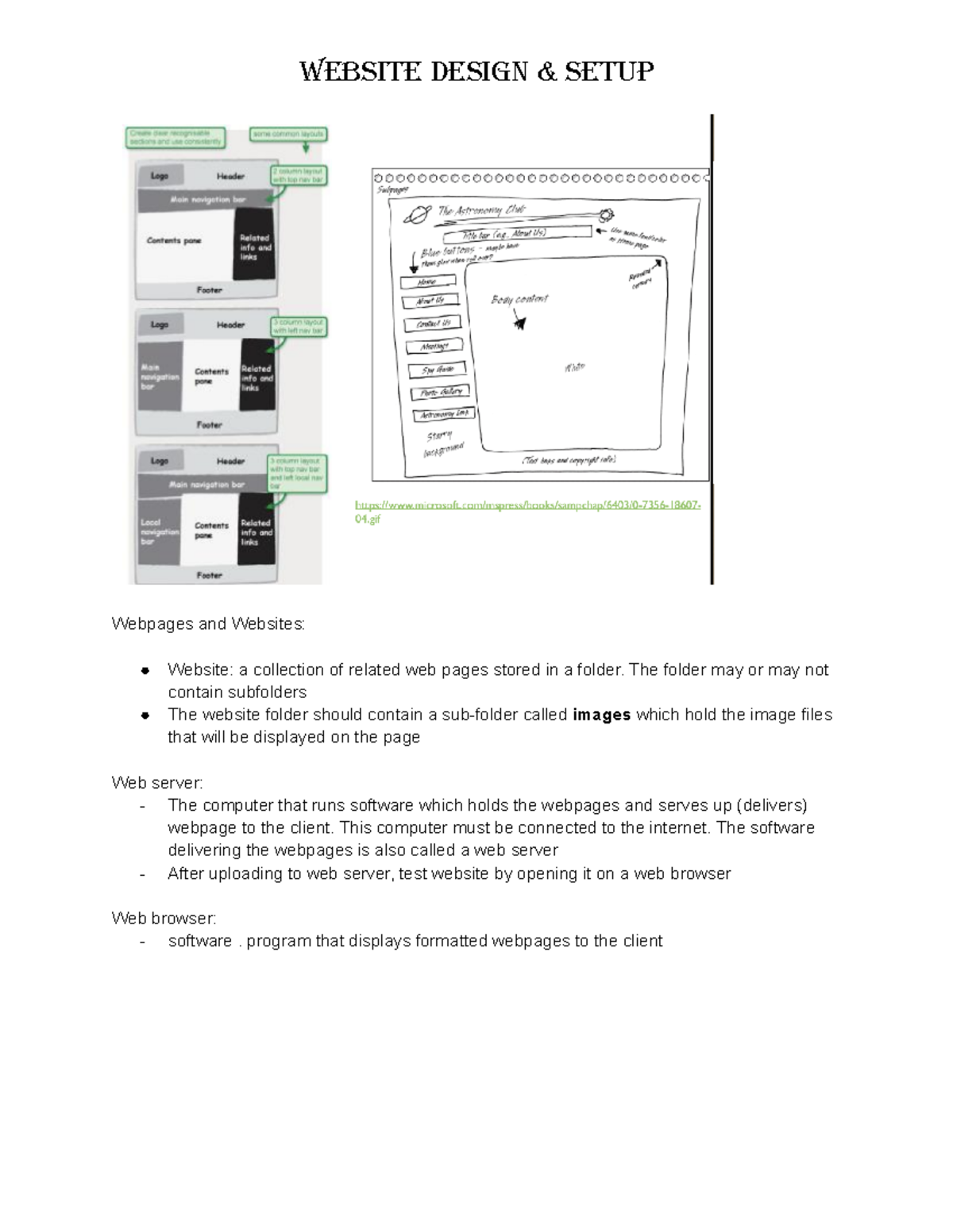 Compsci Week 6 Webpages And Websites Website A Collection Of Related Web Pages Stored In A