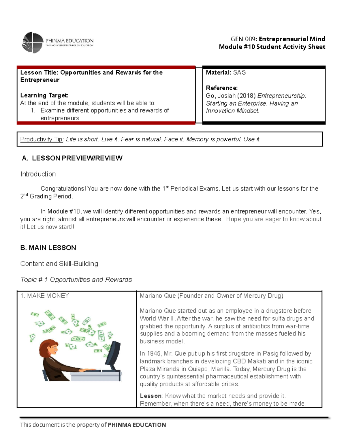 G009 M#10 - trtertretetretetr - Module #10 Student Activity Sheet ...