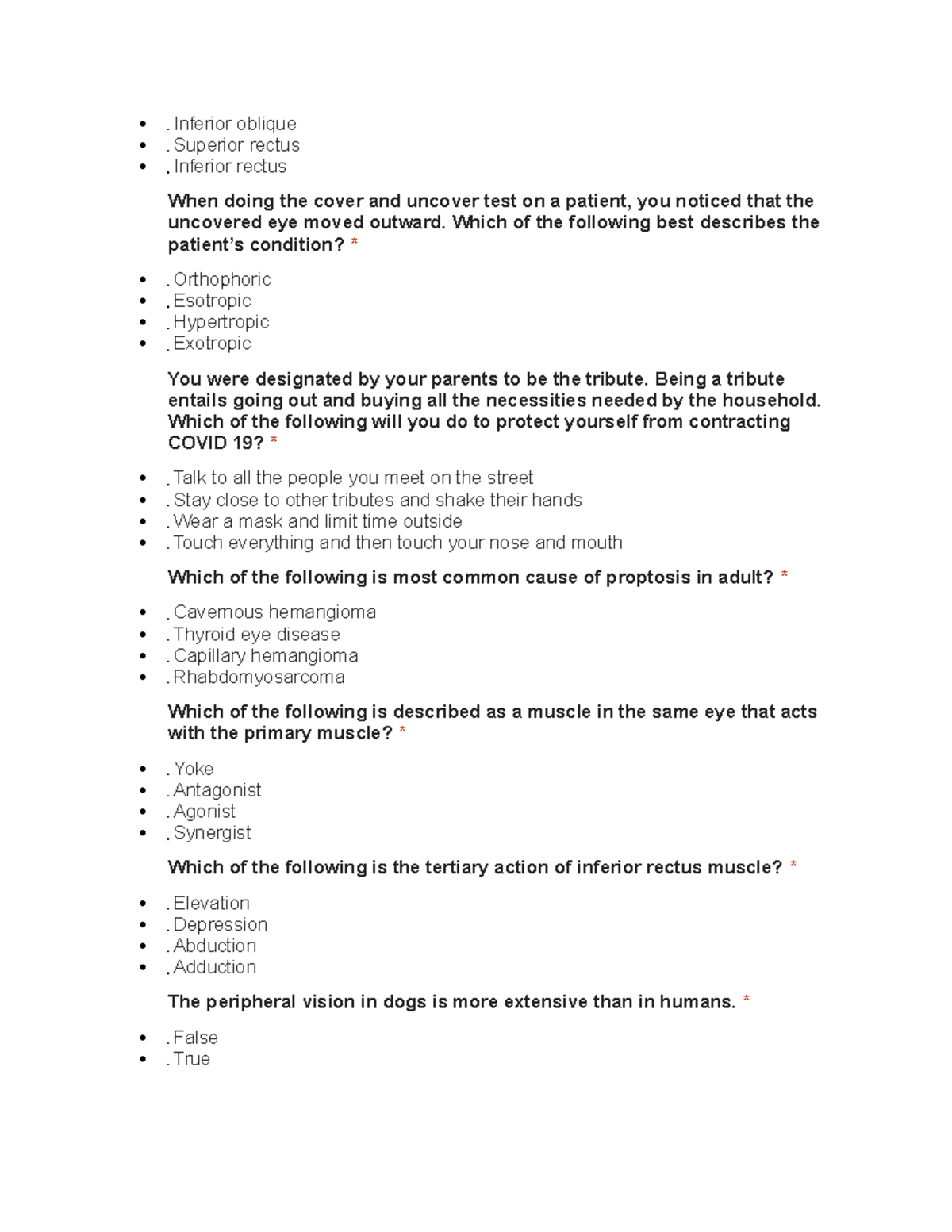 Corpus biohem medical exam part 4 - Inferior oblique Superior rectus ...