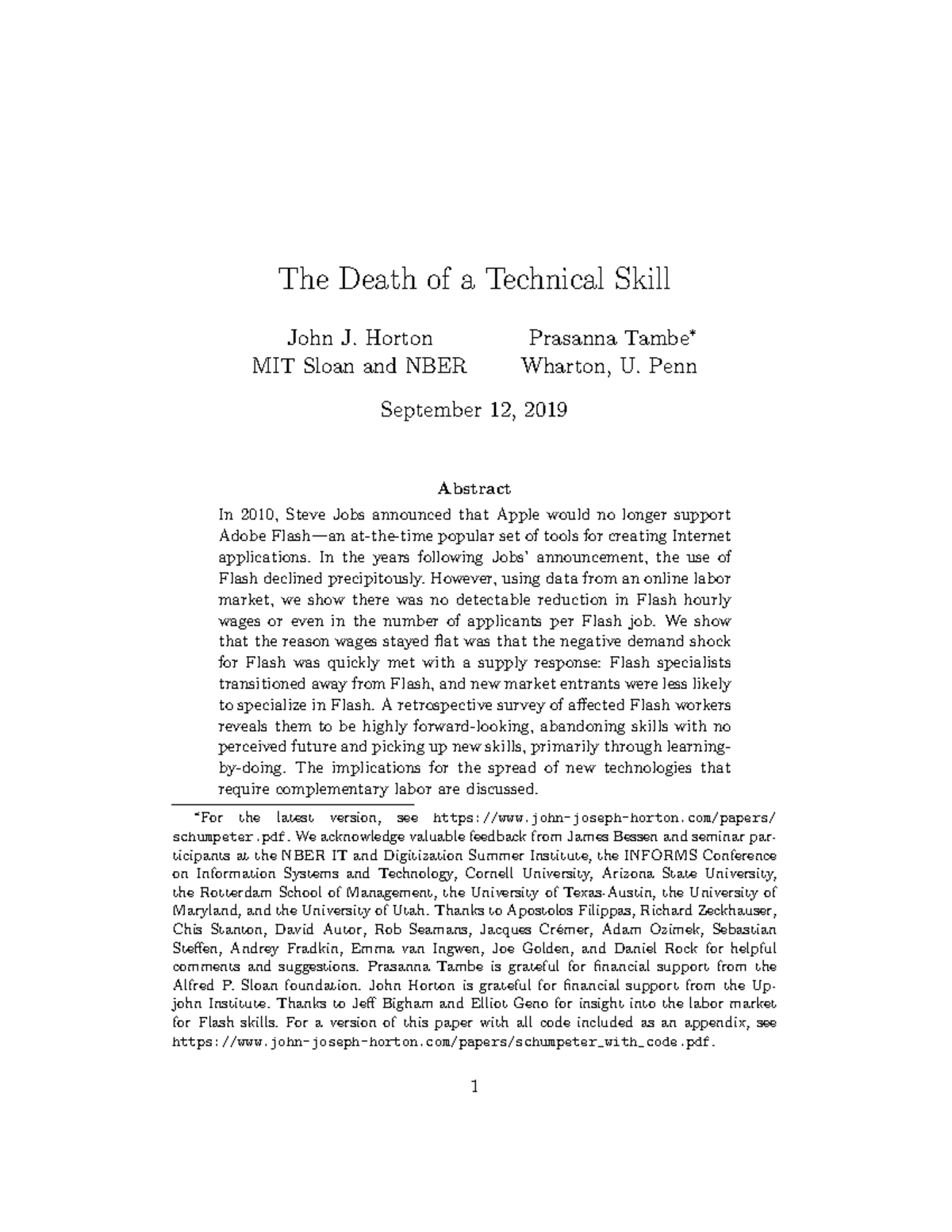 The Death of Technical Skill - The Death of a Technical Skill John J ...