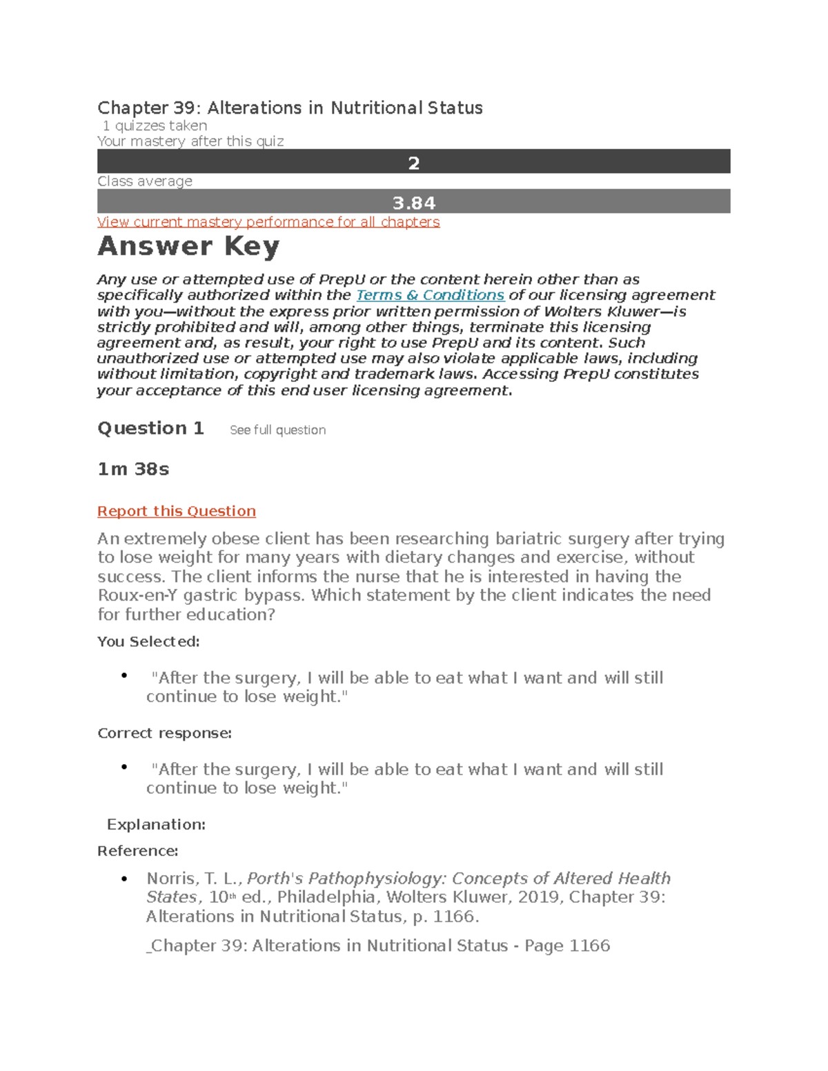 Chapter 39 Review - Coursepoint - Chapter 39: Alterations in ...