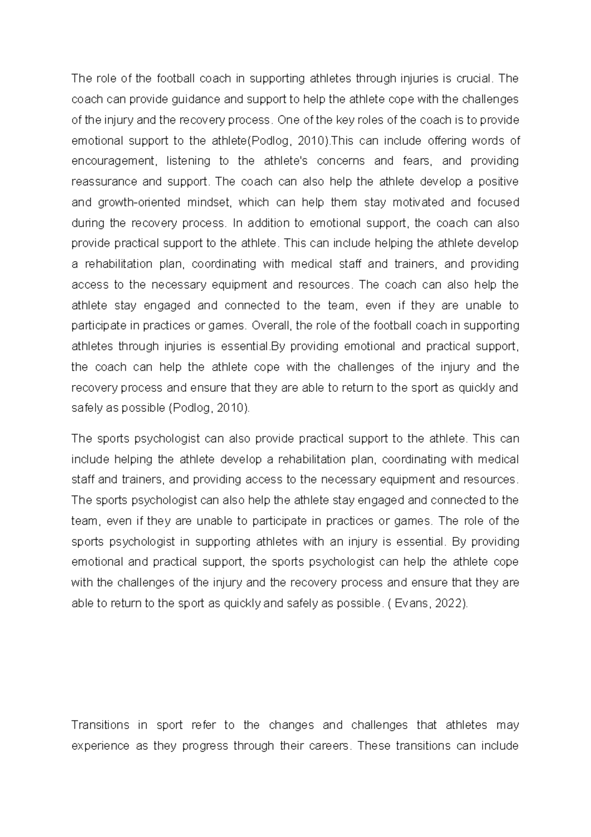 Part 1 Case study - The role of the football coach in supporting ...