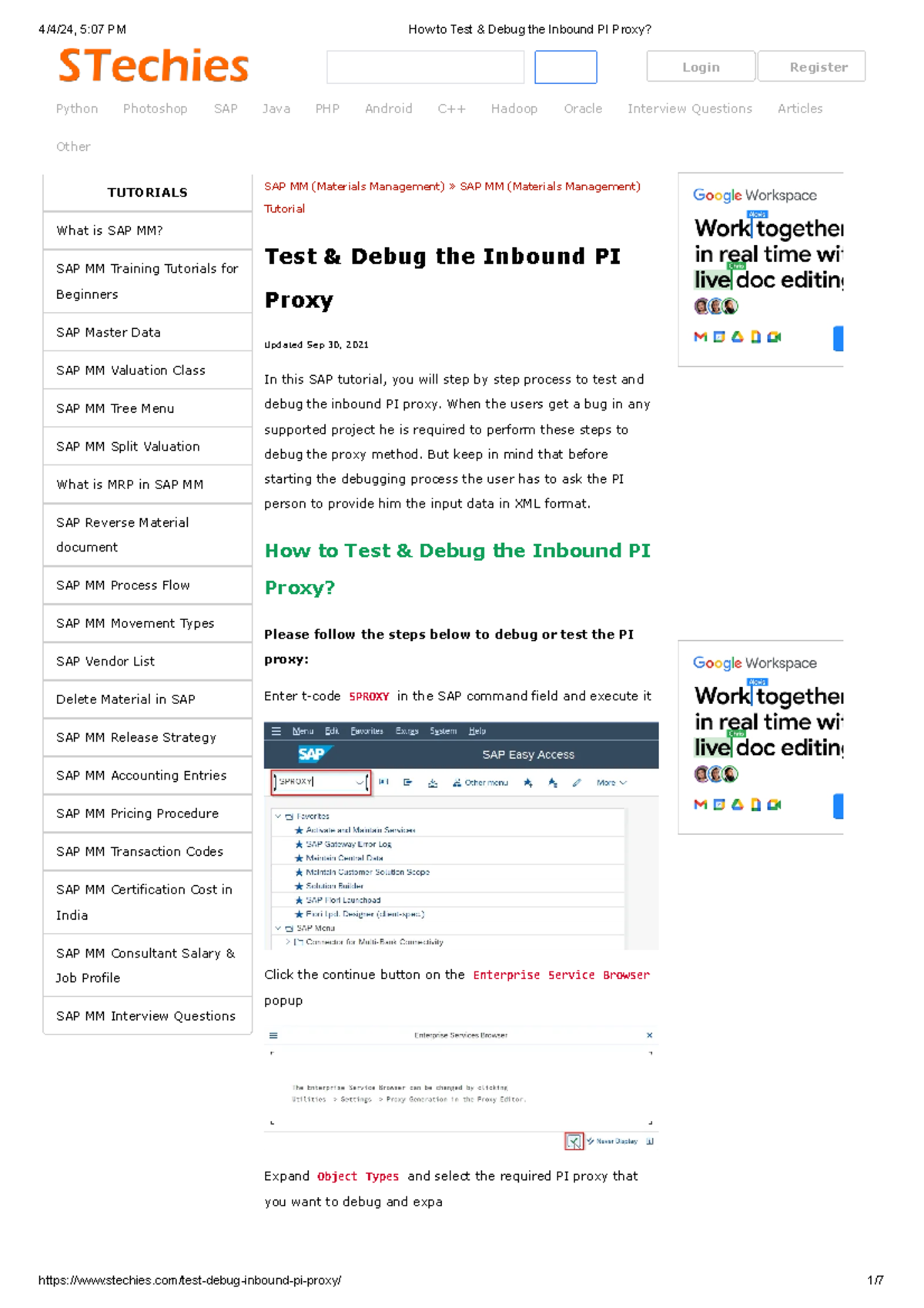 How to Test & Debug the Inbound PI Proxy - Python Photoshop SAP Java ...
