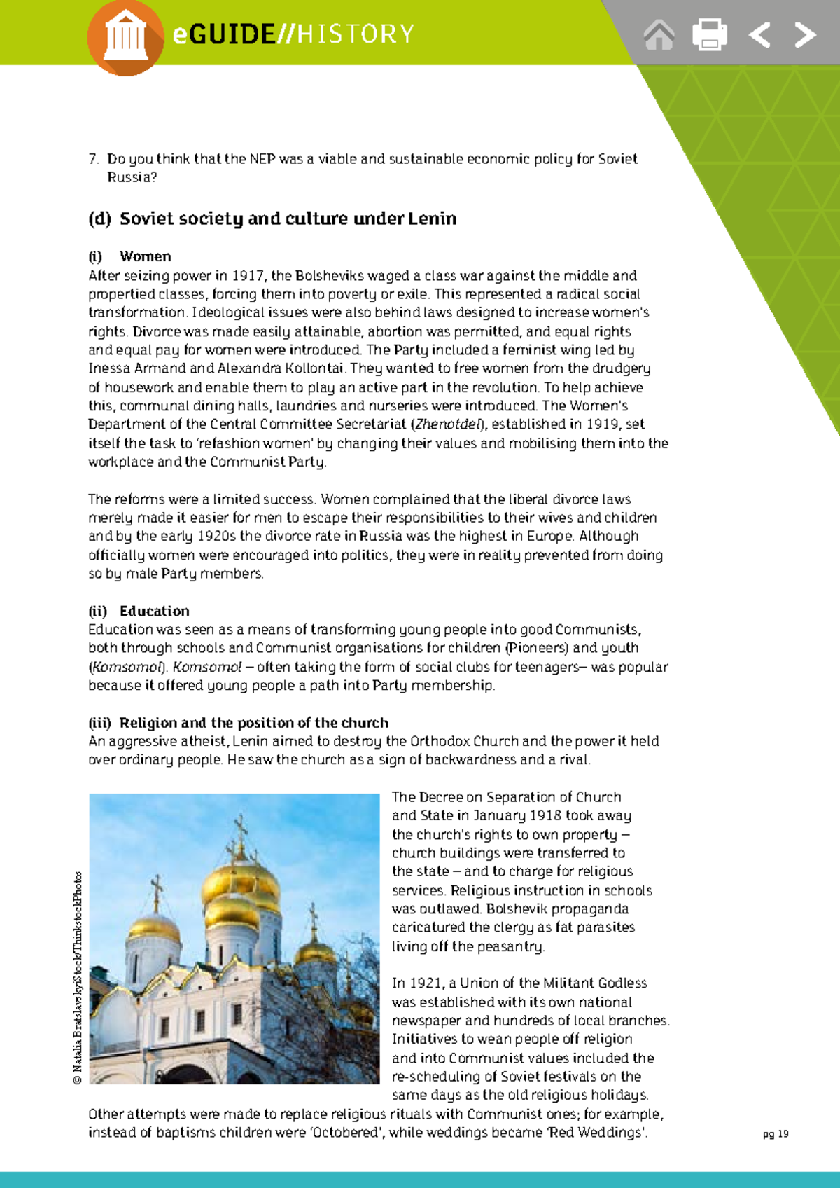 Lenin Society - pg 19 HISTORY Do you think that the NEP was a viable ...