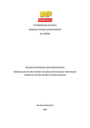 Modelo de Capa Trabalho - biomedicina forense - AVA UNIP - INSTITUTO DE ...