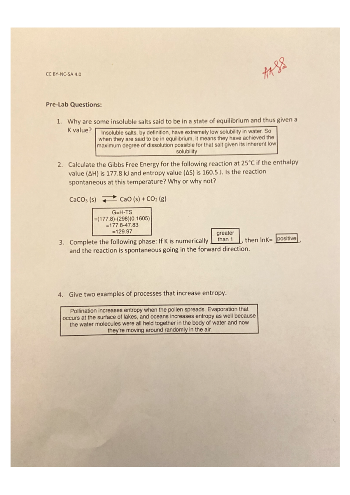 Chem lab 7 (experiment 6) - CHEM 1412 - Studocu