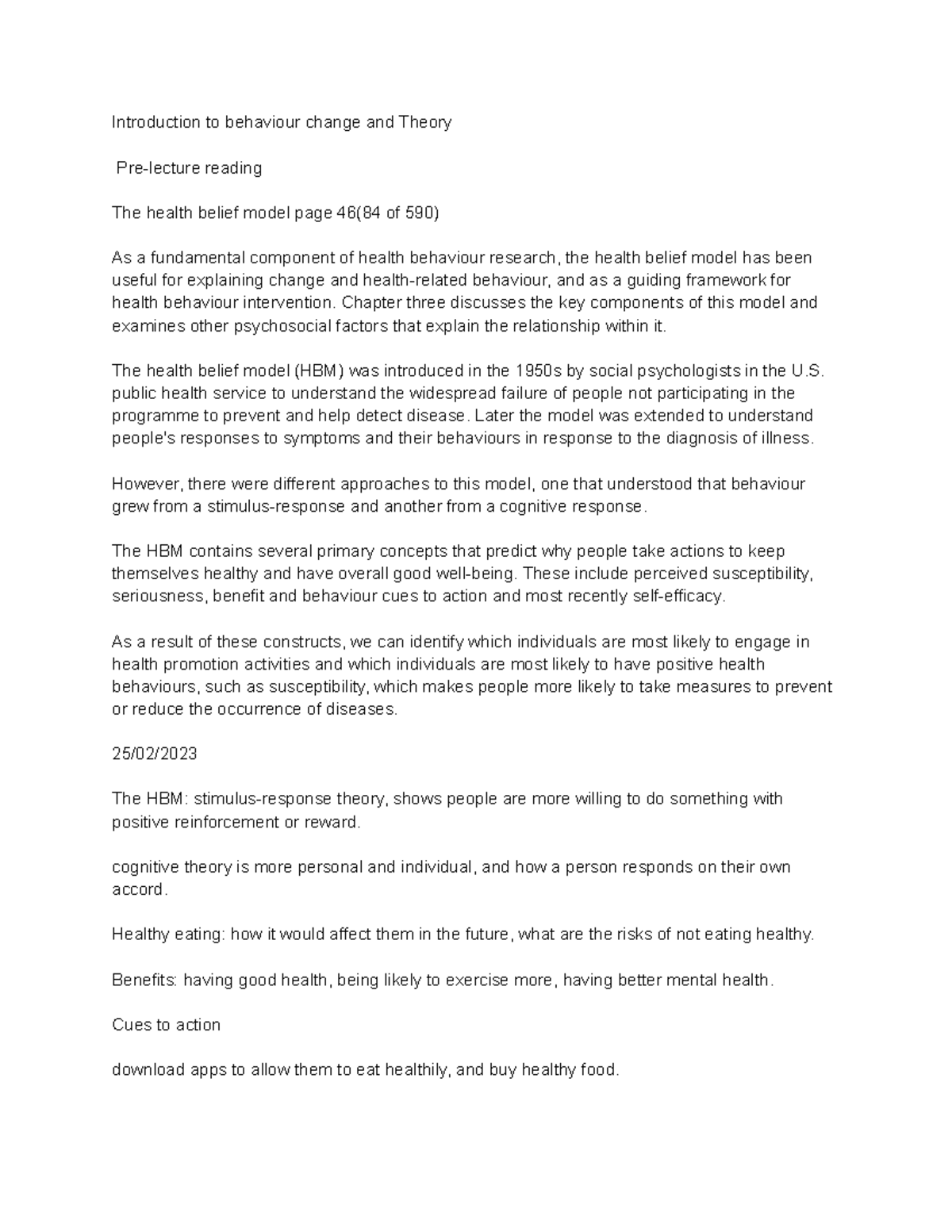 Introduction to behaviour change and Theory - Introduction to behaviour ...