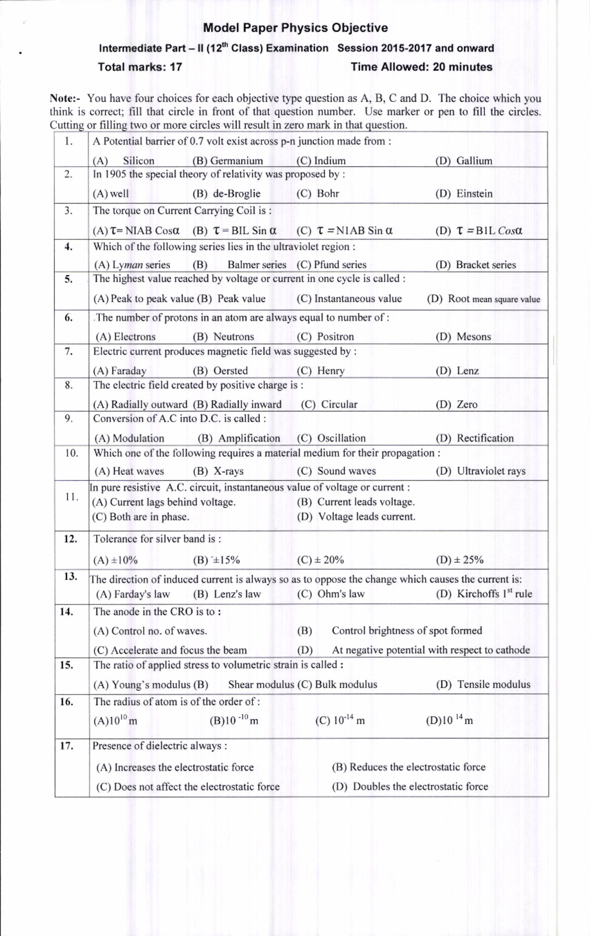 Physics 12th - Ok 🆗 - Bs Physics - Studocu