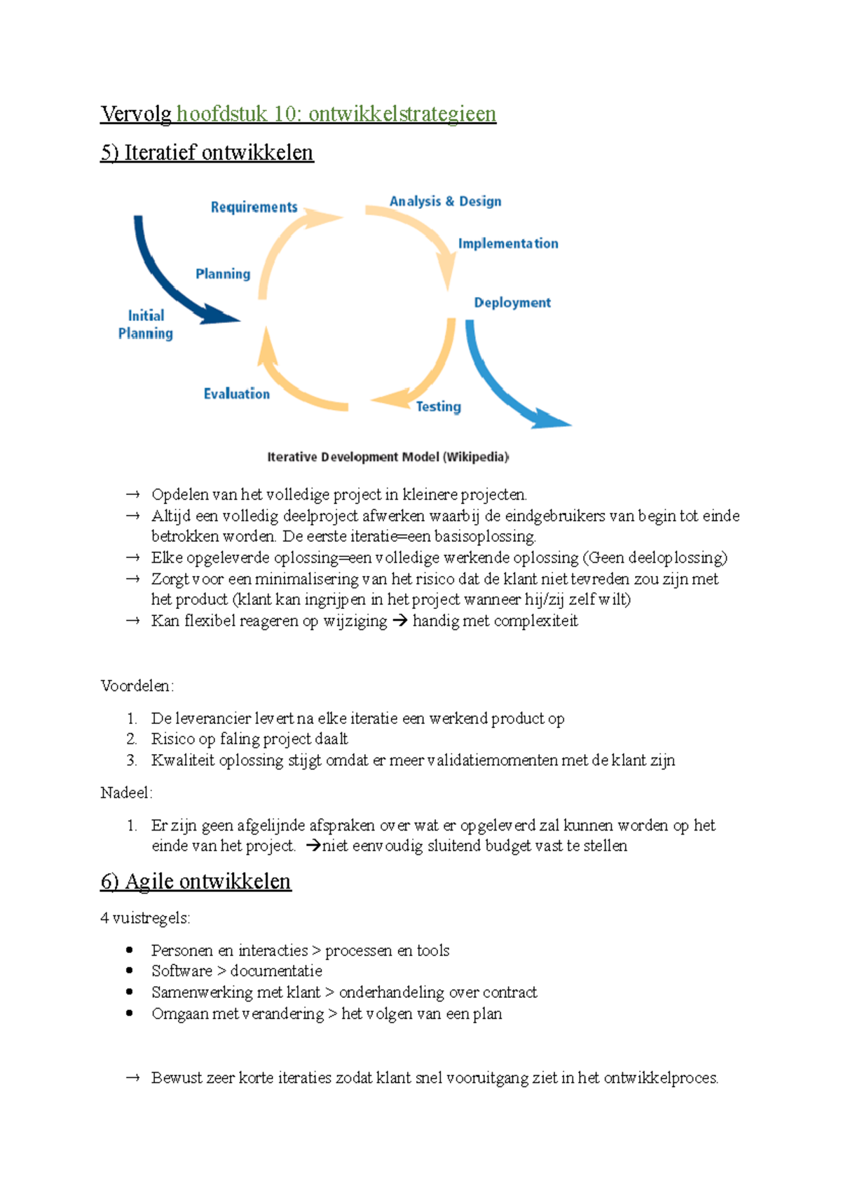 Iteratief en scrum ontwikkeling h10 - Vervolg hoofdstuk 10 ...