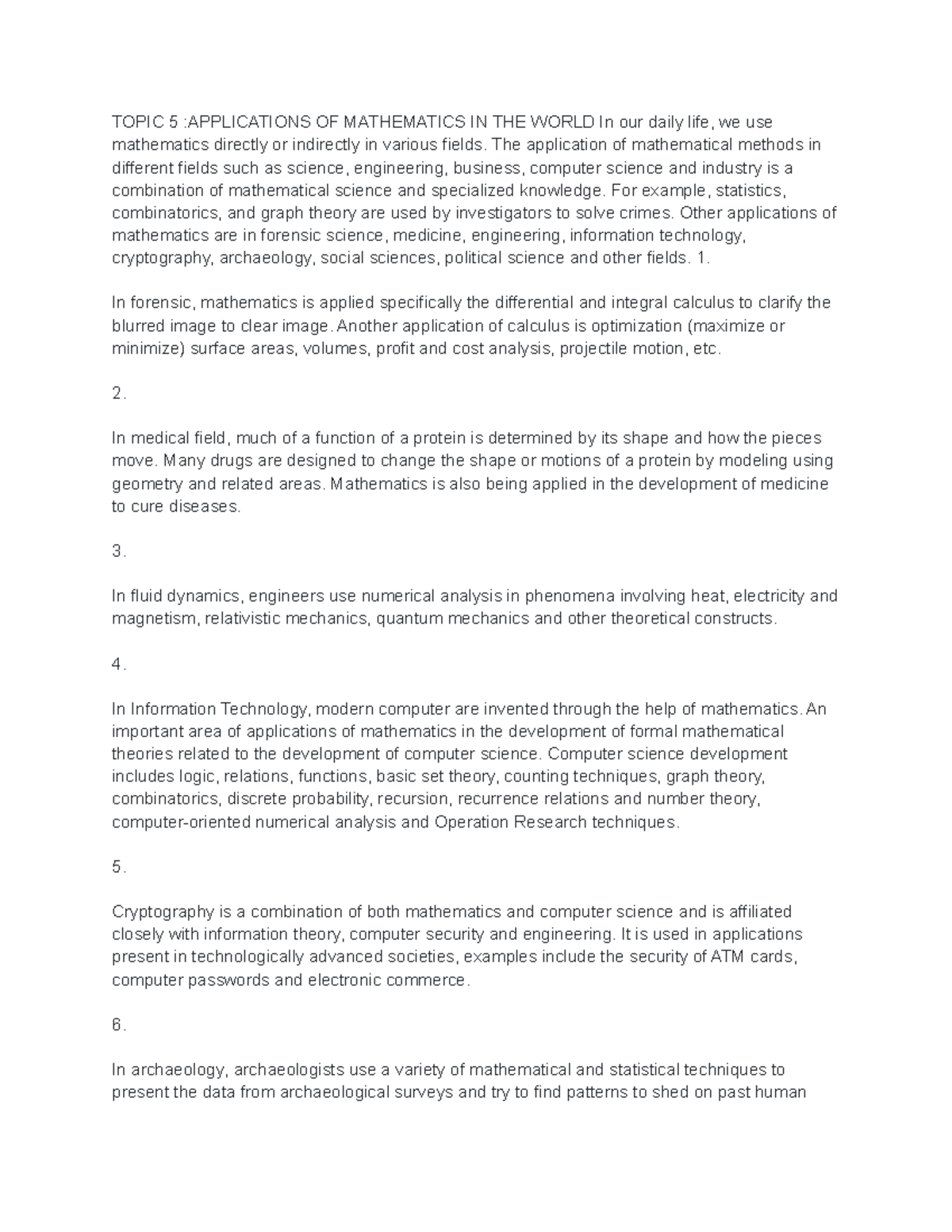 Gec 12 Mathematics In The Modern World MATH 131 Lesson TOPIC 5 gec-12-mathematics-in-the-modern-world-math-131-lesson-topic-5