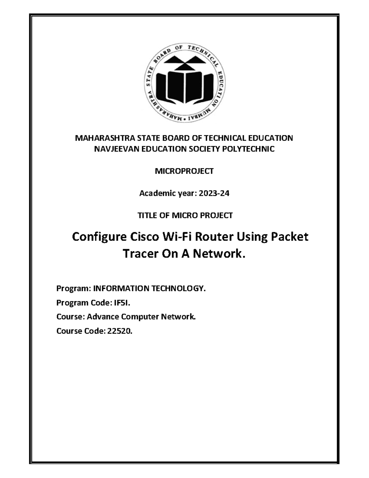 Acn - Practical questions - MAHARASHTRA STATE BOARD OF TECHNICAL ...