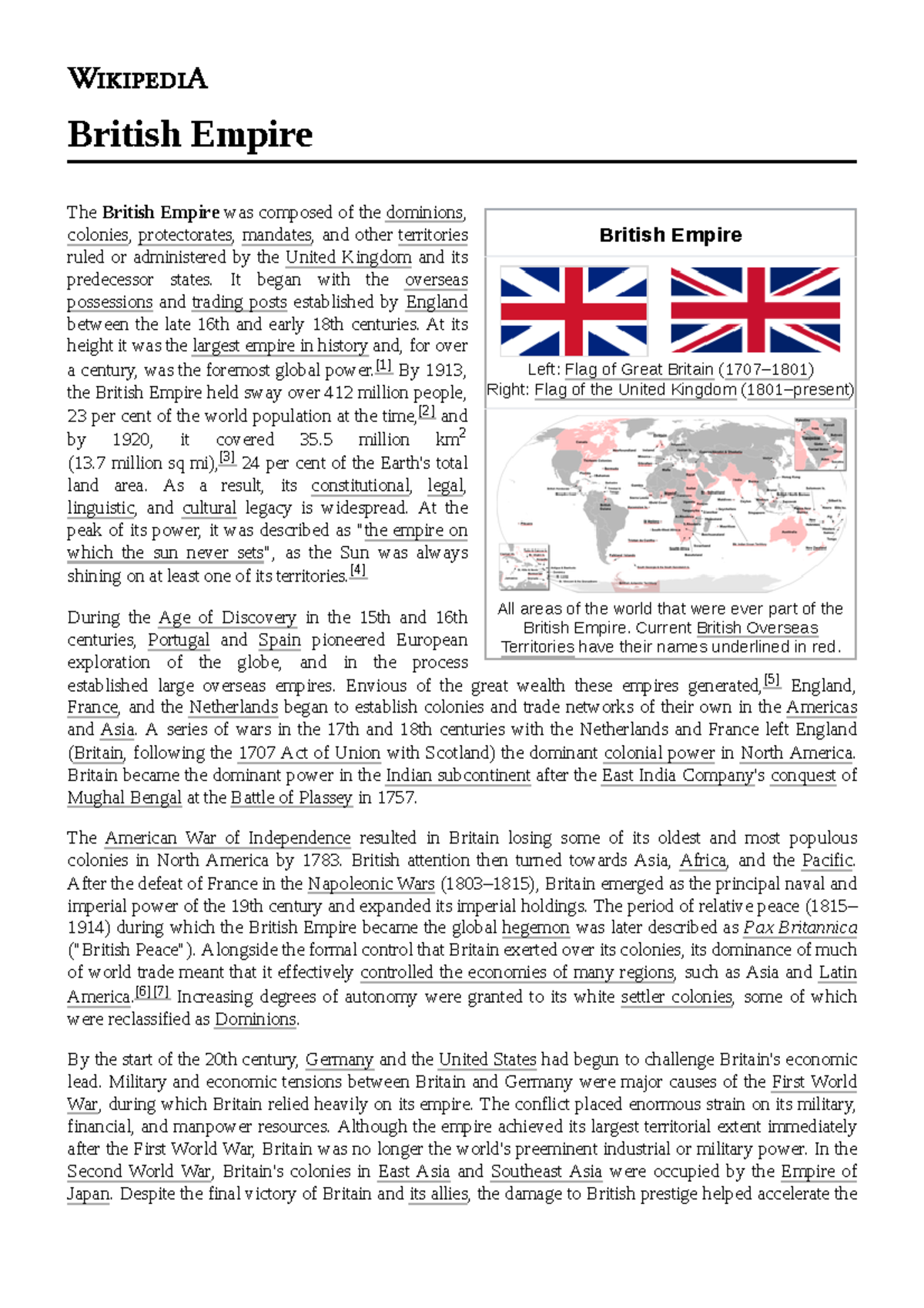 British Empire - It began with the overseas possessions and trading ...