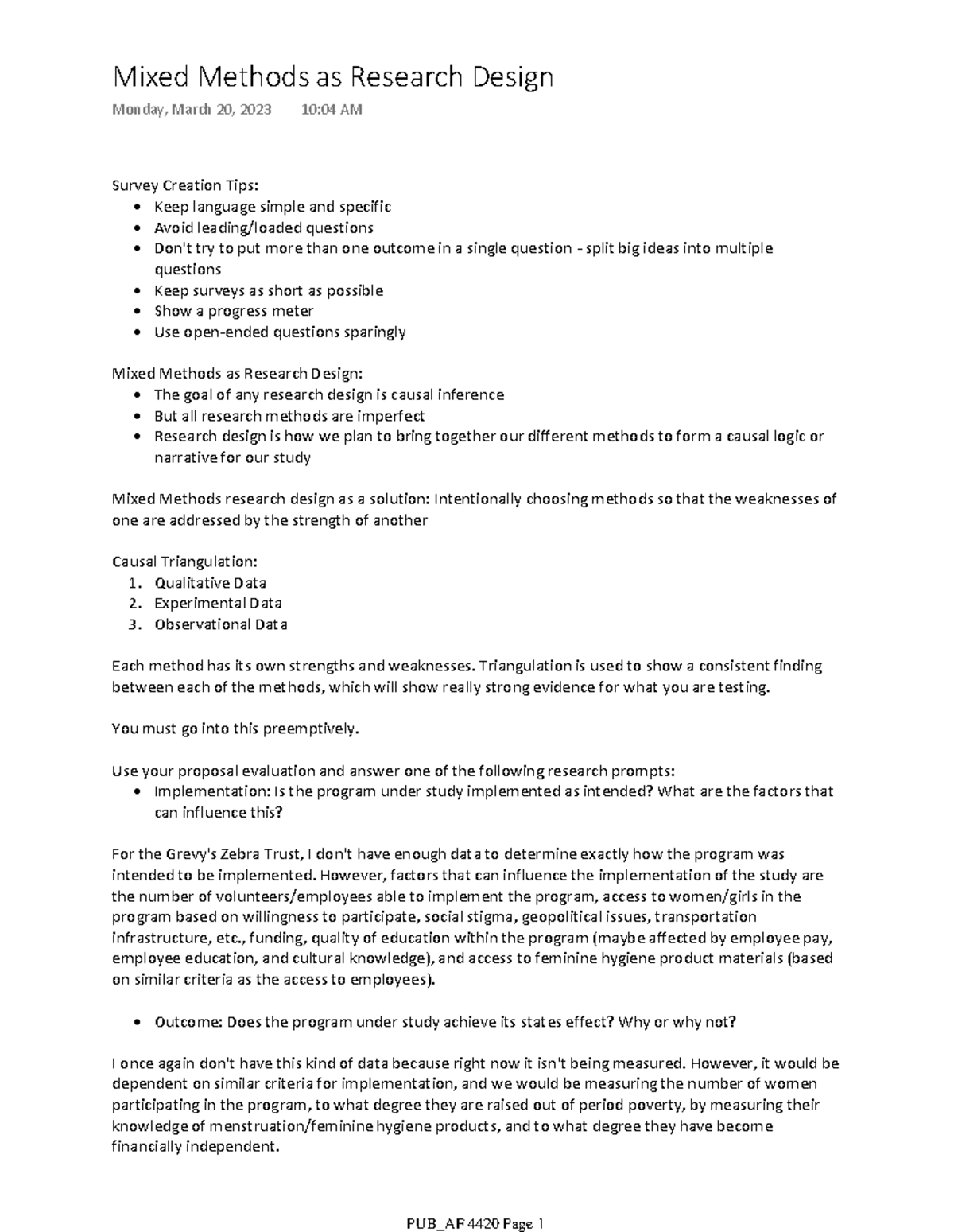 Mixed Methods as Research Design - Survey Creation Tips: - Keep ...
