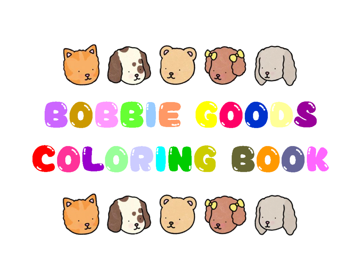 Cópia de Boobie Goods Coloring Book - Arte - e e of I BOBBIE GOODS COLORING BOOK e of of BOBBIE ...