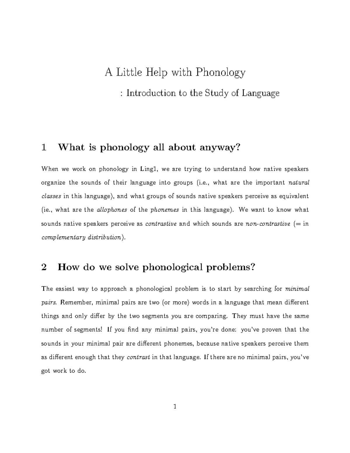 Phonologyhelp-L200 - hhhhh - A Little Help with Phonology : Introduction to the Study of ...