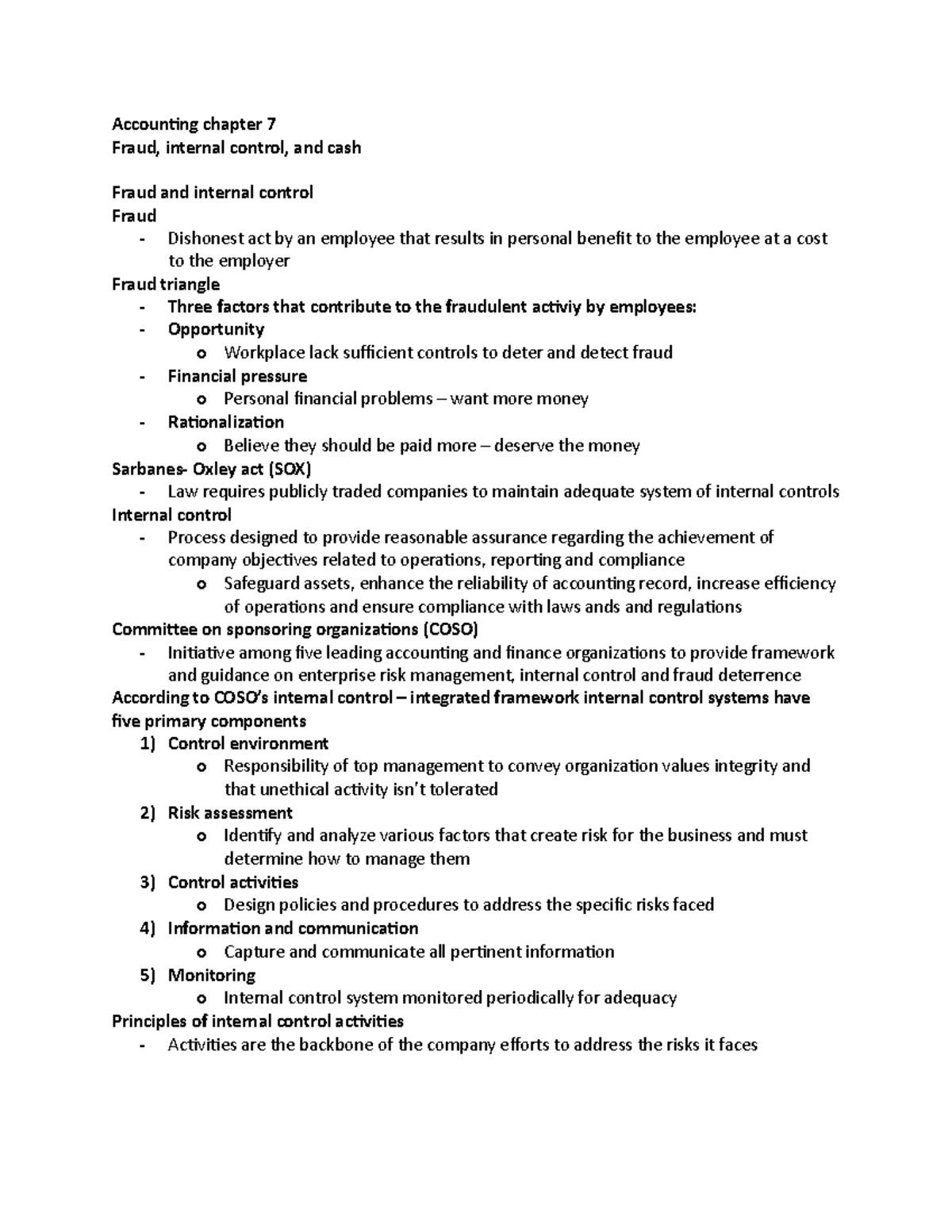 Accounting chapter 7 - For example, systems can automatically identify ...
