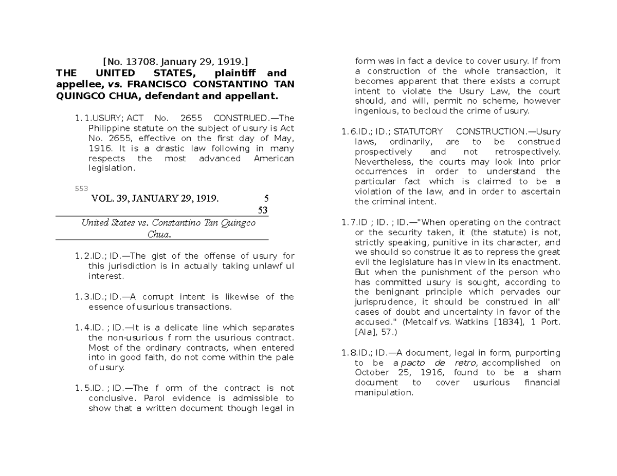 Law on Property Consolidated Cases - [No. 13708. January 29, 1919.] THE ...