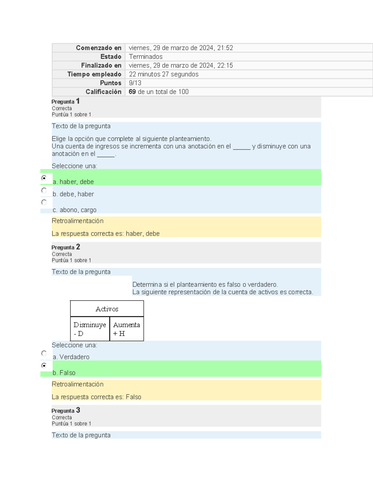 Cuentas contables - EA3 - Comenzado en viernes, 29 de marzo de 2024, 21 ...