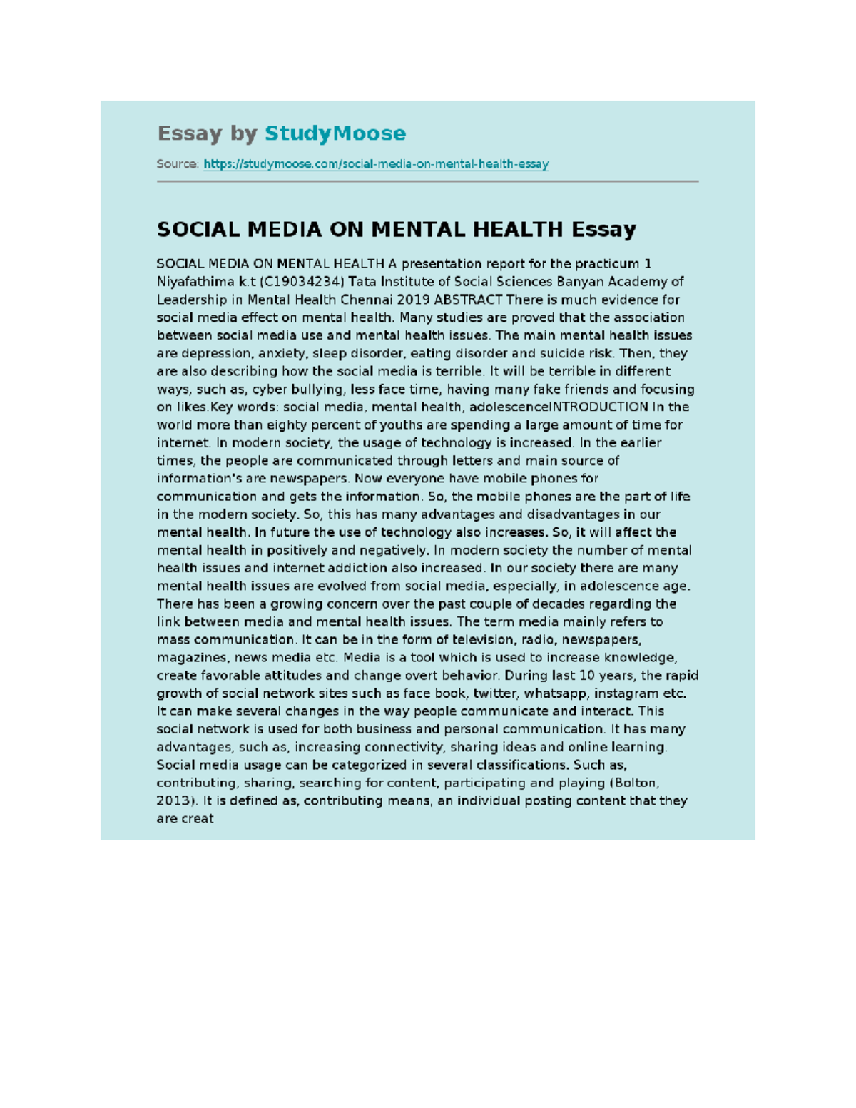 Socmed - Not applicable - Bachelor of Science in Accountancy - Studocu