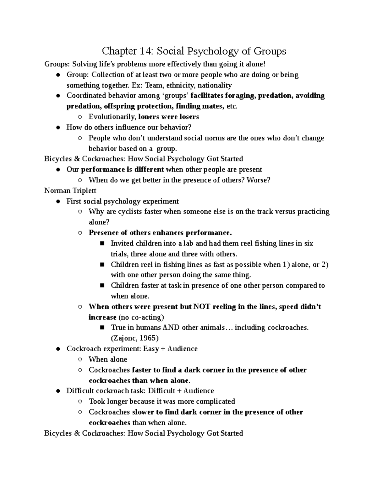 Chapter 14 Social Psychology of Groups - Chapter 14 : Social Psychology ...