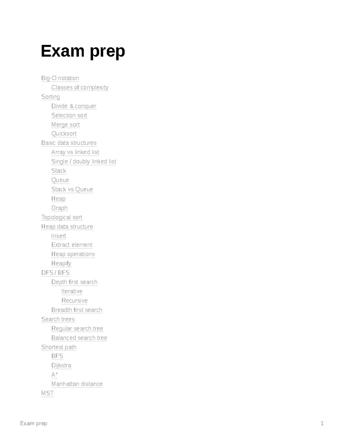 Exam Prep Dsa Exam Prep Notes Exam Prep Big O Notation Classes Of