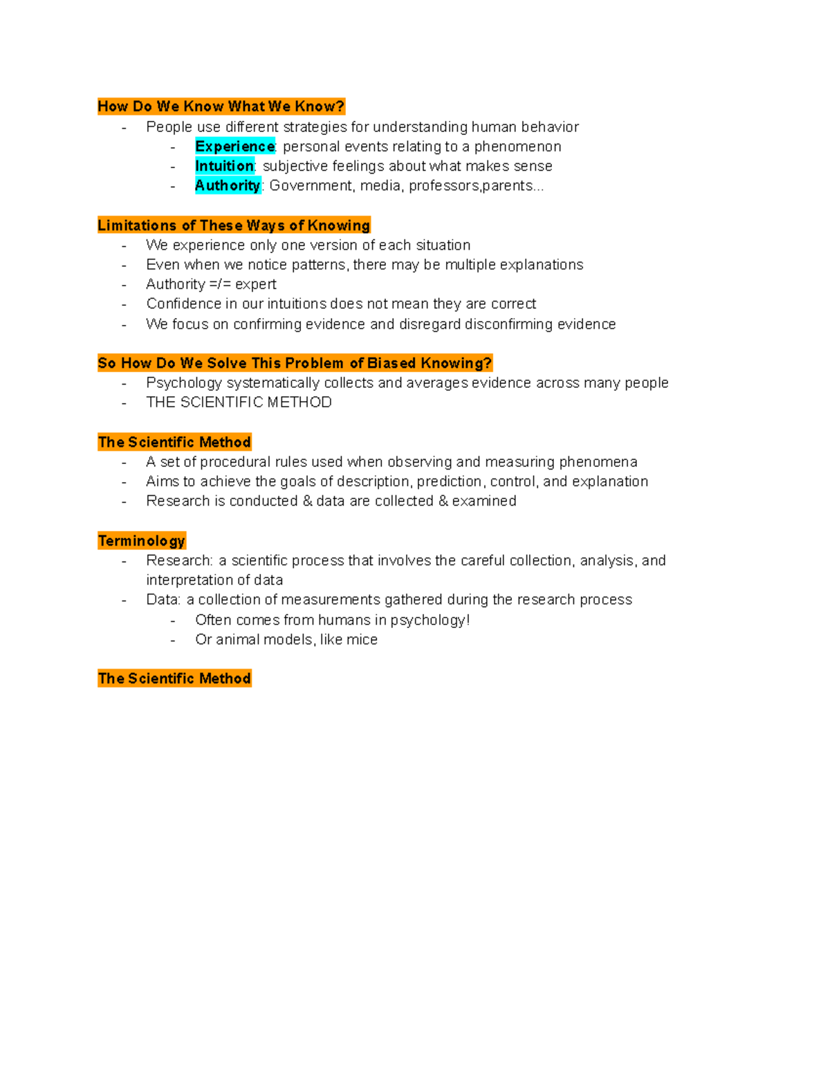 Lec. 4-5 Research Methods in Psychological Science (Psych 001) - PSYC ...