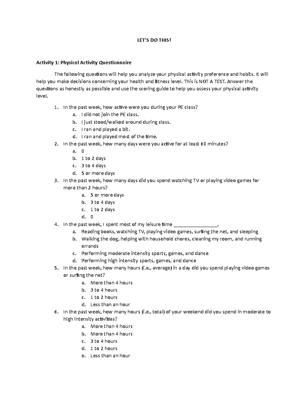 P E And Health Grade 11 LET S DO THIS Activity 1 Physical Activity p-e-and-health-grade-11-let-s-do-this-activity-1-physical-activity