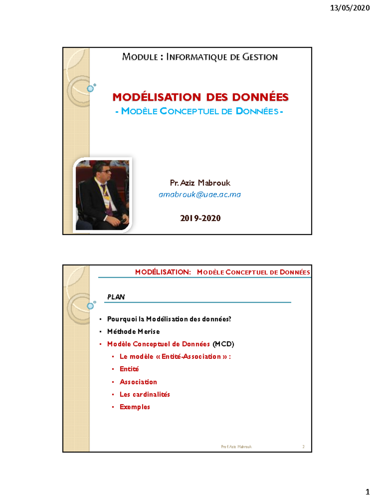 Modélisation DES Données-MCD - MODÉLISATION DES DONNÉES MODULE ...