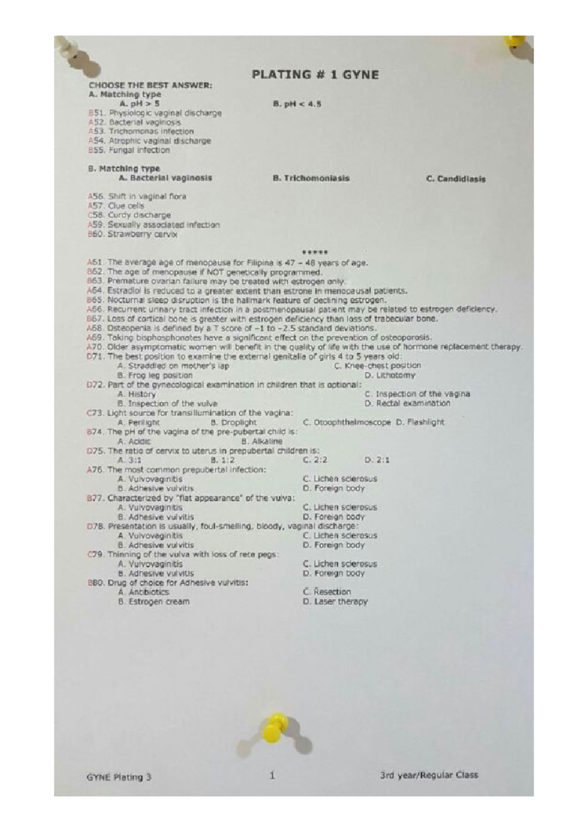 OB - sample X - summary - Gynecologic Medicine - Studocu